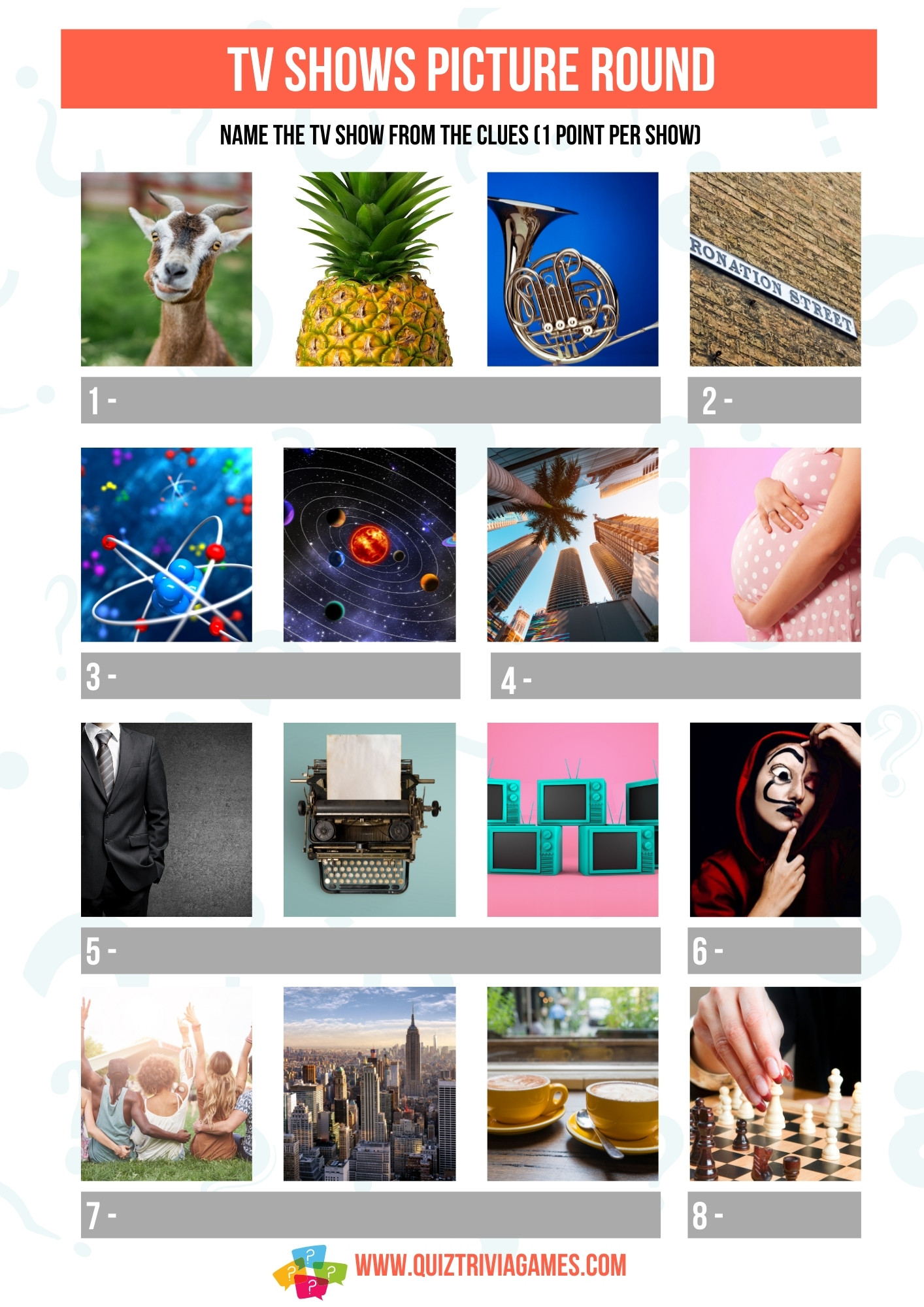100 TV Shows Quiz Questions & Answers (inc. Picture Round!) - Quiz ... 100 TV Shows Quiz Questions & Answers (inc. Picture Round!) - Quiz ...